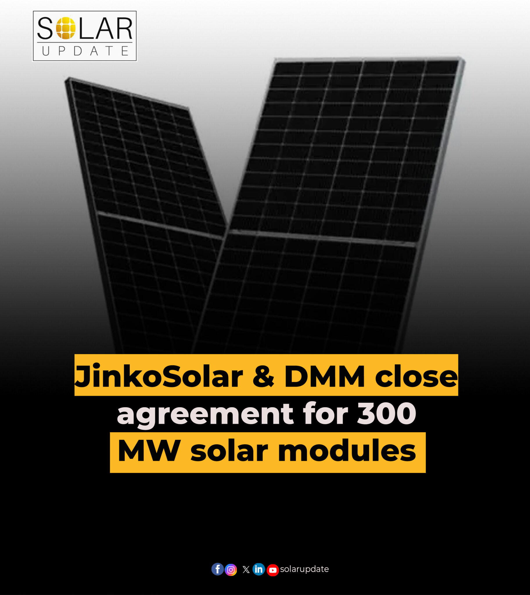JinkoSolar & DMM Close Agreement for 300 MW Solar Modules - Solar Update